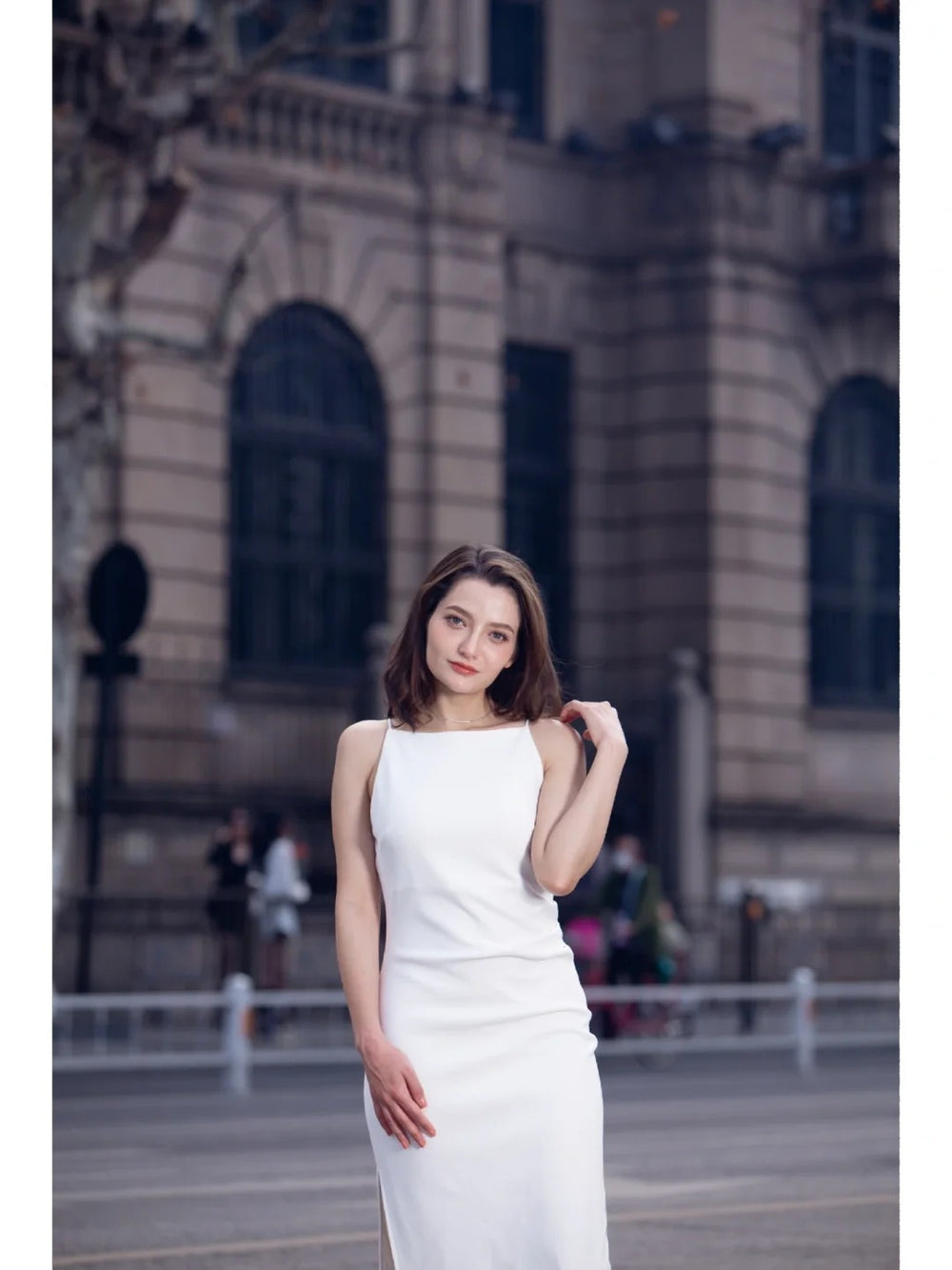 Ivory Bodycon Midi Dress | Chiclara