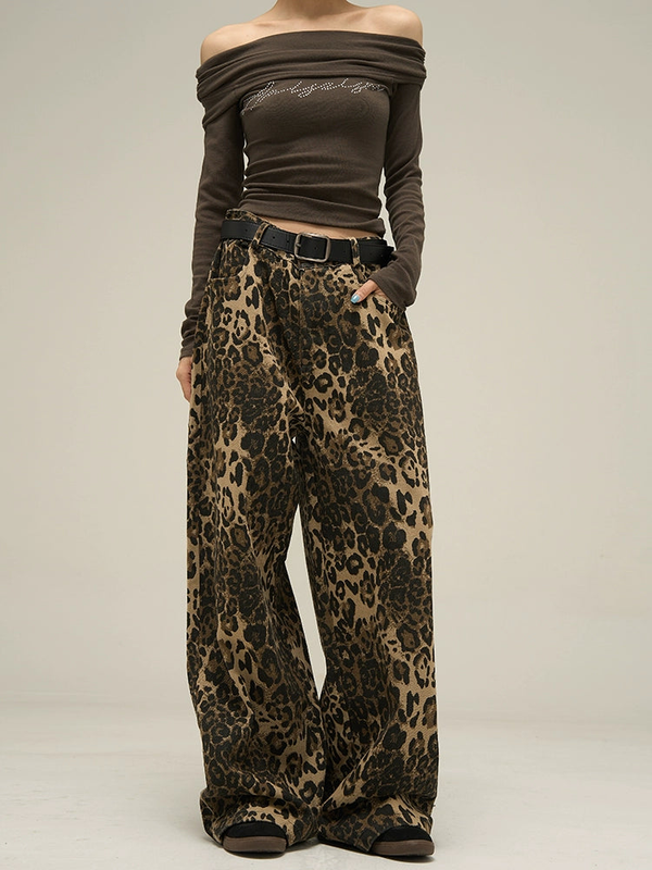 Wild Leopard Print Jeans