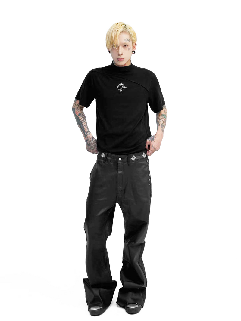Obsidian Flux Waxed Wide Jeans
