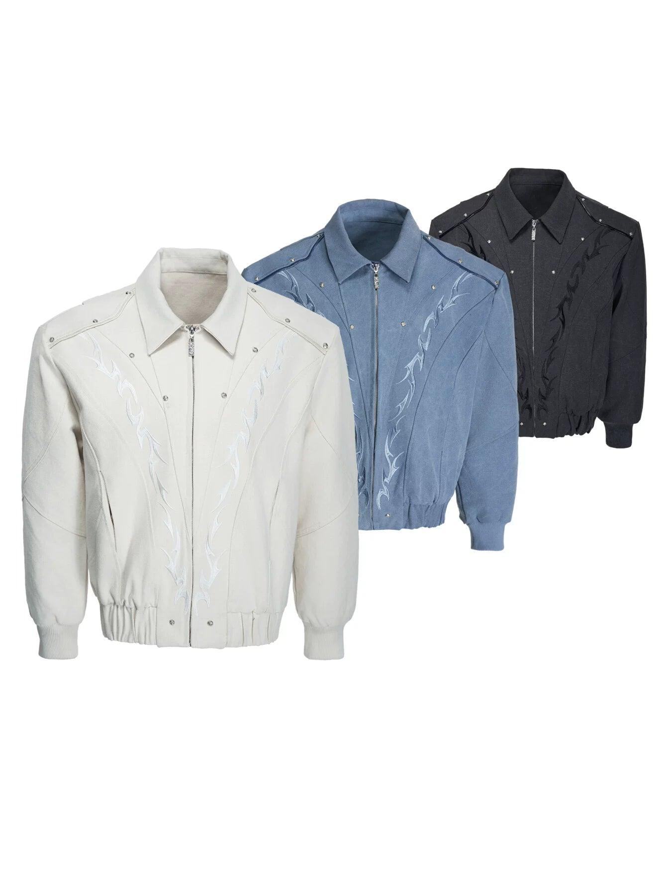 Arcflare Embroidered Bomber | Chiclara