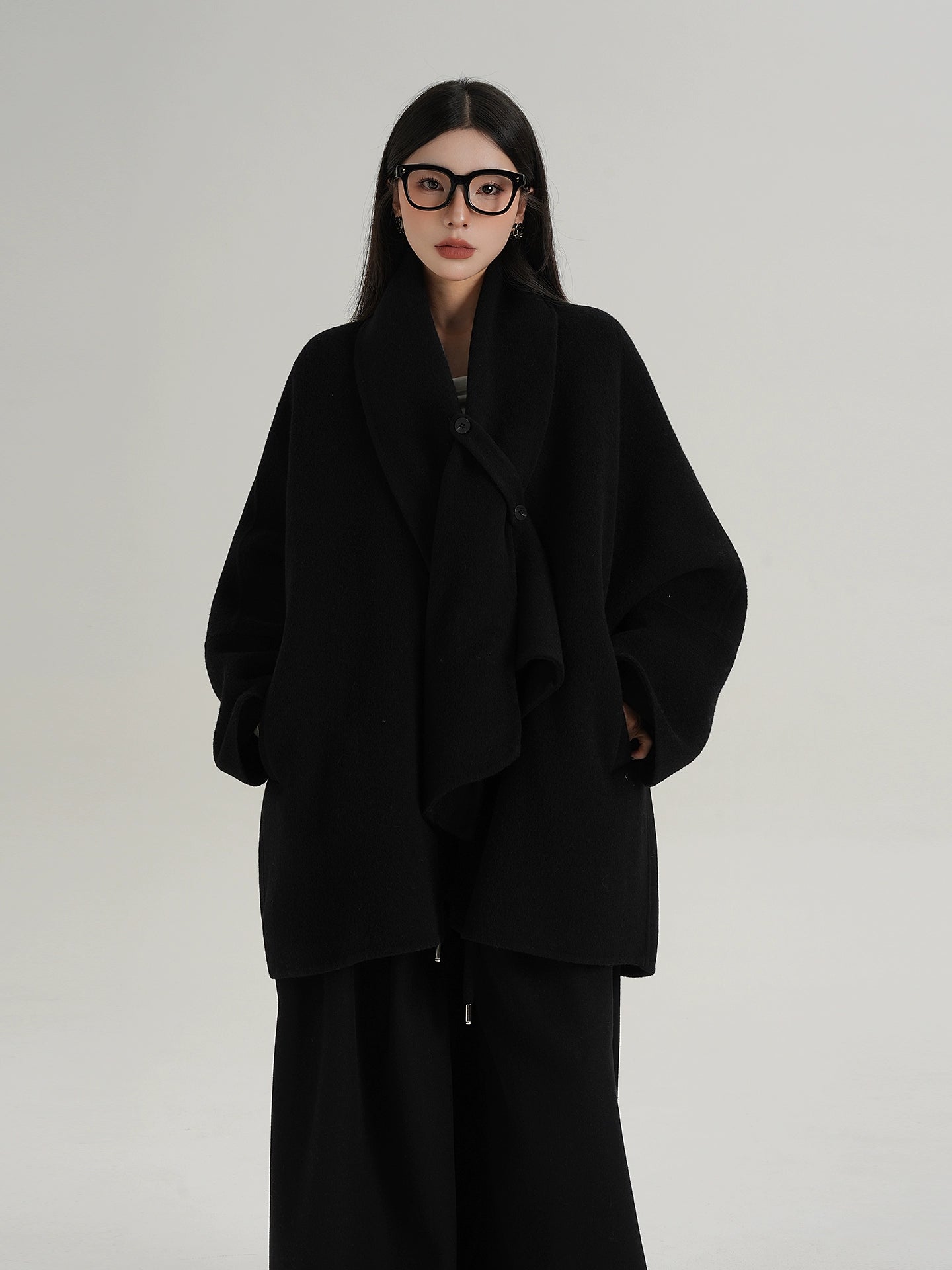 Cocoon Drape Wool Jacket by SRYS | Chiclara