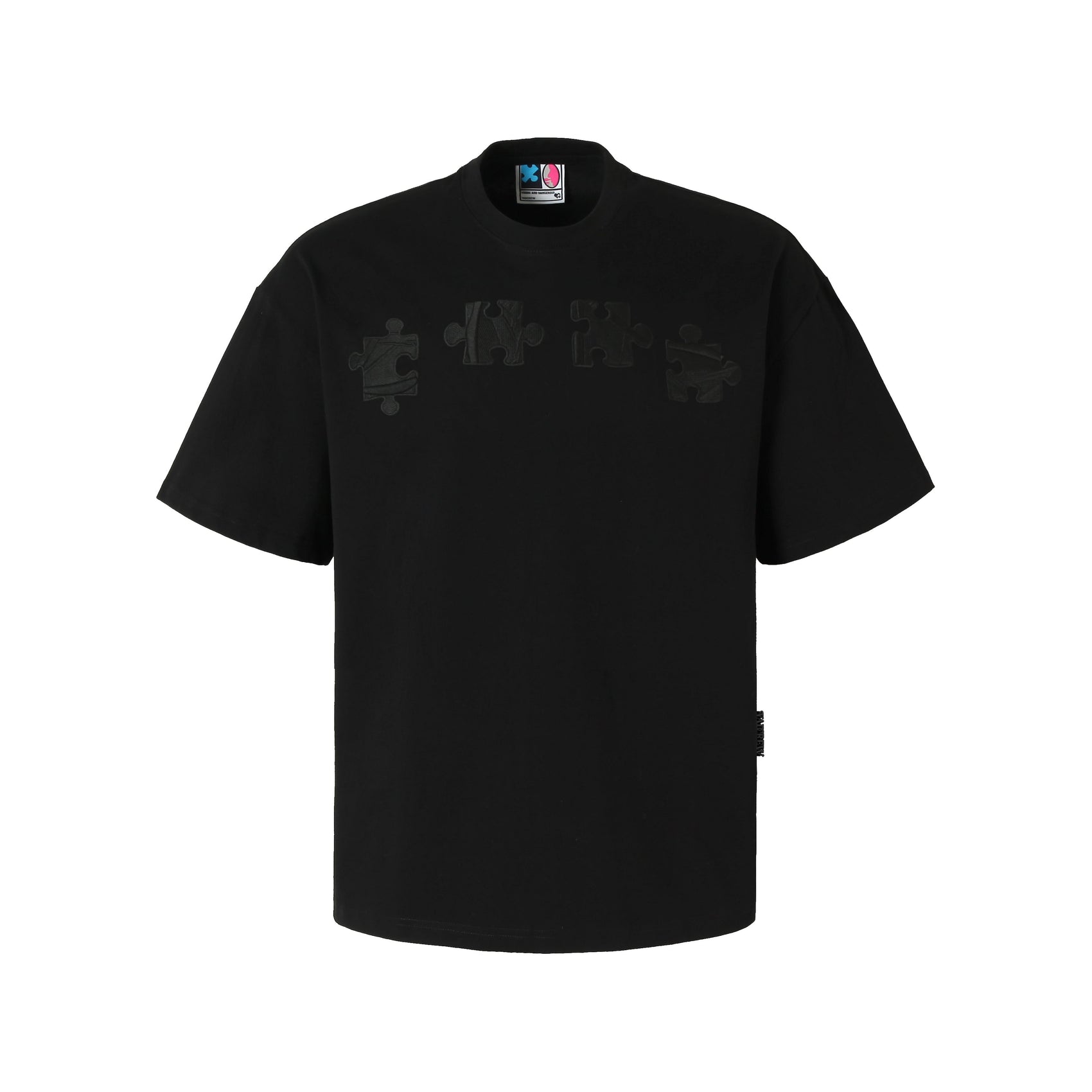 Unique 3D Textured Jigsaw Puzzle Embroidered Tee