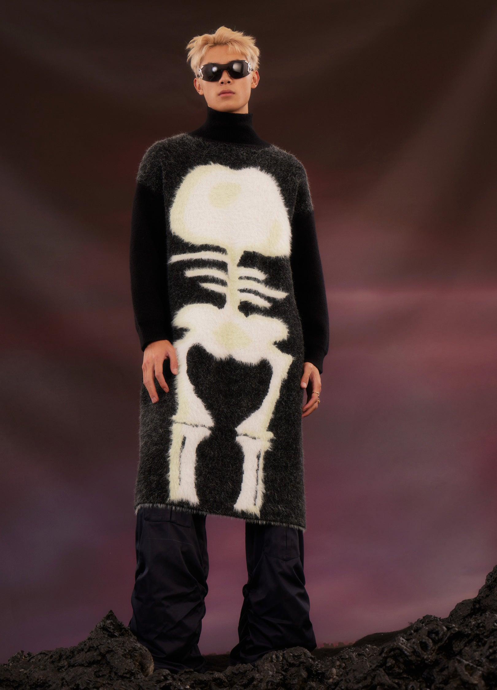 Gothic Skeleton Knit Sweater