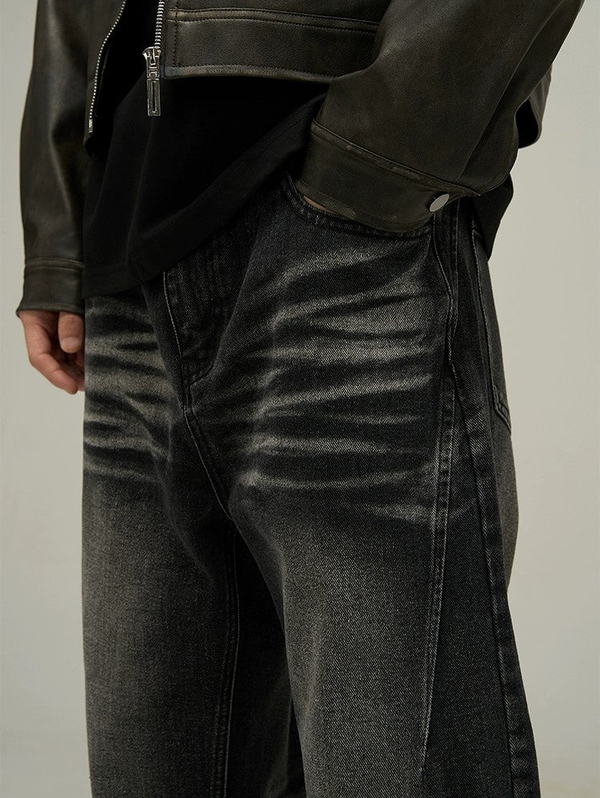 Relaxed Fit Vintage Wash Jeans