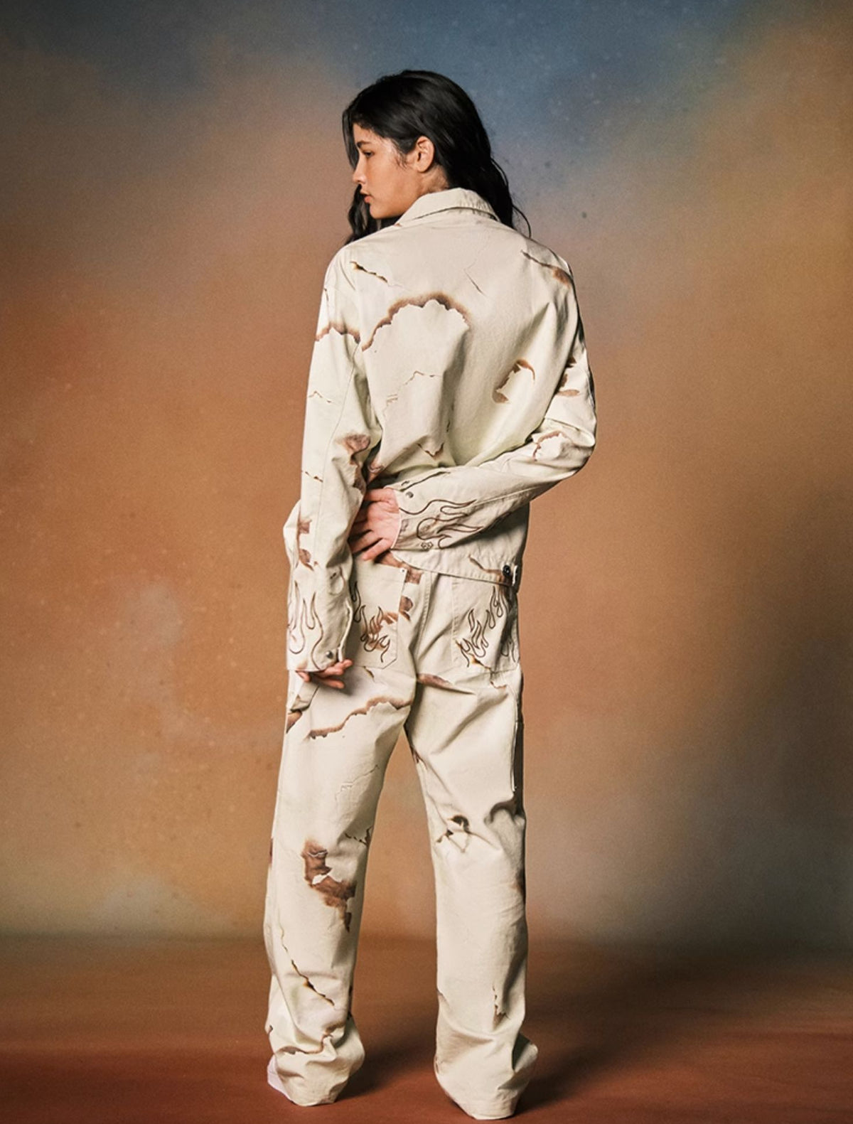 Fire-Washed Vintage Logger Pants | Unisex Wide-Leg Pants