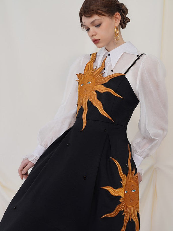 Twilight Sun Embroidered Dress