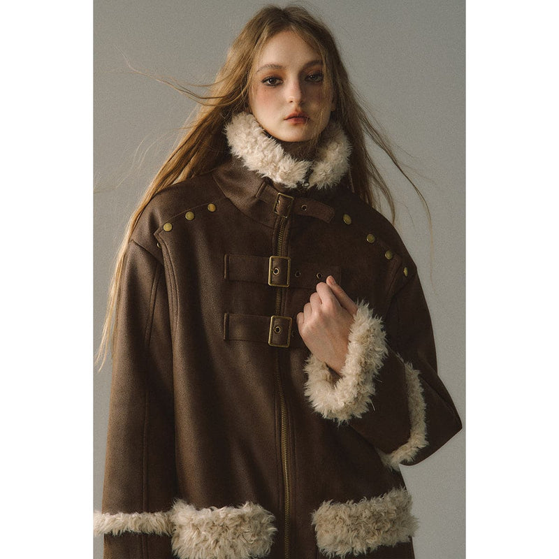 Reversible Suede Patchwork Jacket - 2-in-1 Premium Outerwear with Dual