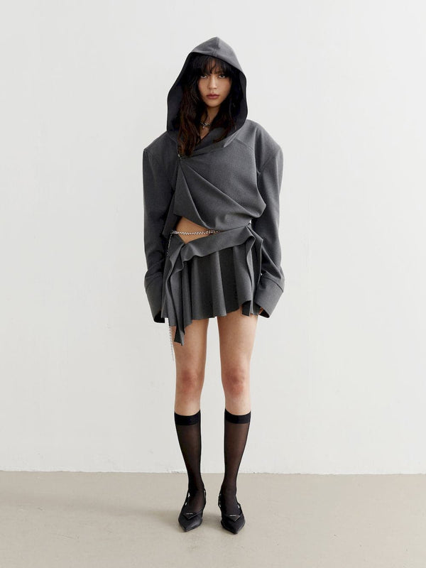 Box-Pleats Micro Mini Skirt - Niche Collection