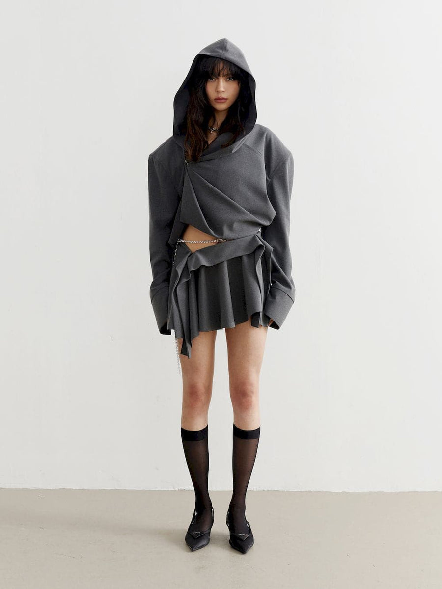 Box-Pleats Micro Mini Skirt - Niche Collection