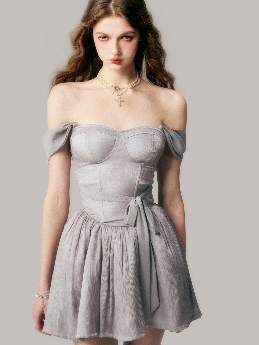 Elegant French Sleeve Tutu Dress