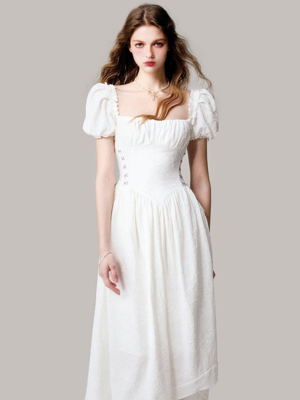 Ethereal Jacquard Long Dress