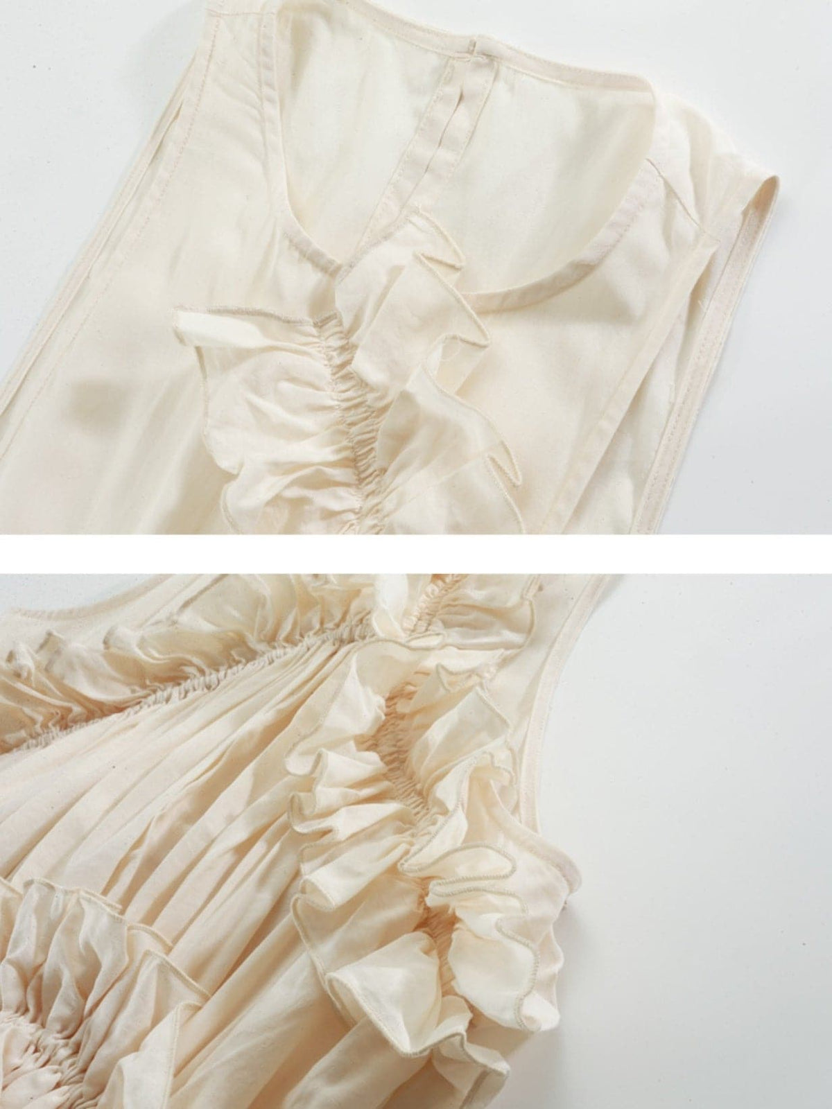 Elegant Cotton Ruffle Maxi Dress