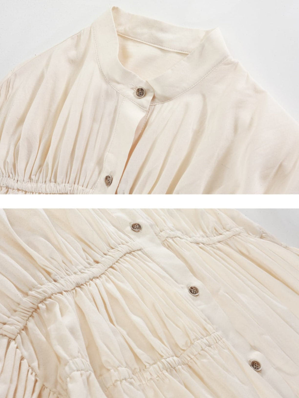 Elegant Cotton Ruffle Maxi Dress